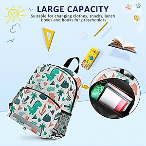 SUABO Cute Dinosaur Backpack for Boys Girls, Preschool Backpack Kindergarten Bag for Kids