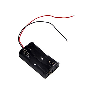 LAMPVPATH (Pack of 6) AA Battery Holder, 2 X 1.5V AA Battery Holder with Leads, AA Battery Holder with Wires