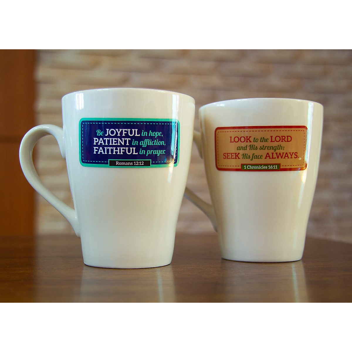 reussir Bible Verse Stickers (Set of 48 Stickers with 24 Inspirational Christian Quotes) 1" x 2.5" Scripture Stickers