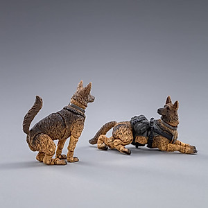 JOYTOY 1/18 Action Figures Military Dogs Collection Model for Boys Gift (2 Set of Dogs)