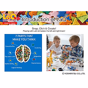 LaQ Marine World Megalodon | 332 Pieces | 6 Models | Age 7+ | Creative, Educational Construction Toy Block | Made in Japan