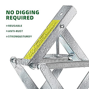 YardYield Mole Trap,Galvanized Steel Mole Scissor Trap,Reusable Mole Gopher Trap,Easy Set Quick Capture Gopher Trap for Lawns (Silver)