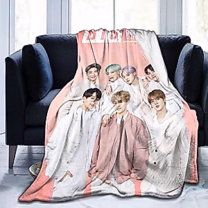 Kpop Blanket Ultra Soft Throw Blanket Warm Plush Cozy Bedding for Couch Sofa Gifts for Kids Adult 50"X40"