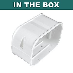 Daisypower 3IN PVC Decorative Air Conditioner Line Set Connector/Coupler,PVC Line Set Cover kit,for Ductless Mini Split,Central AC,Cooling Only, Heat Pump