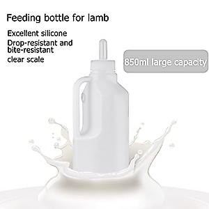 Tofficu Goat Feeding Milk Bucket Bottle Lamb Feeding Bottle with Nipples 850ml Livestock Drink Bottle Jug Goat Calf Milk Water Bottle for Farm Accessories Bottles
