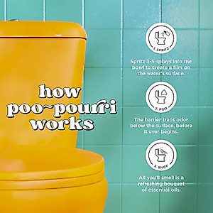 Poo-Pourri Lavender Vanilla 9-Ounce Refill Bottle and 1.4-Ounce Refillable Bottle Lavender Vanilla