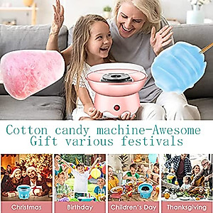 Cotton Candy Machine for Kids, Professional Cotton Candy Maker Machine BPA Free with 10 Cones and Sugar Scoop for Birthday Parties, Children's Day