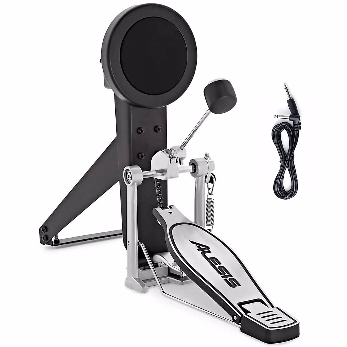 Alesis V2 DMPad Kick Drum Pad with DMPedal Kick Pedal and Silverline Audio 10ft Connection Cable Bundle
