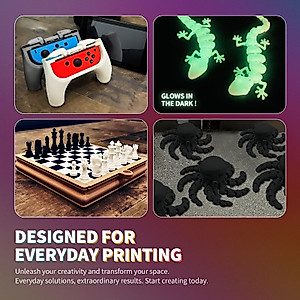 OVERTURE PLA Filament 1.75mm PLA 3D Printer Filament, 1kg Cardboard Spool (2.2lbs), Dimensional Accuracy +/- 0.02mm, Fit Most FDM Printer (Black 1-Pack)