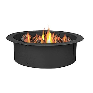 Sunnydaze Steel Above-/In-Ground Fire Pit Ring Insert - 33-Inch Outer Diameter (27-Inch Inner Diameter)