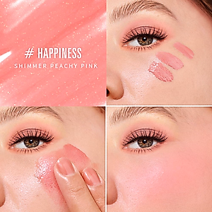 KIMUSE Soft Cream Blush Makeup, Liquid Blush for Cheeks, Weightless, Long-Wearing, Smudge Proof, Natural-Looking, Dewy Finish