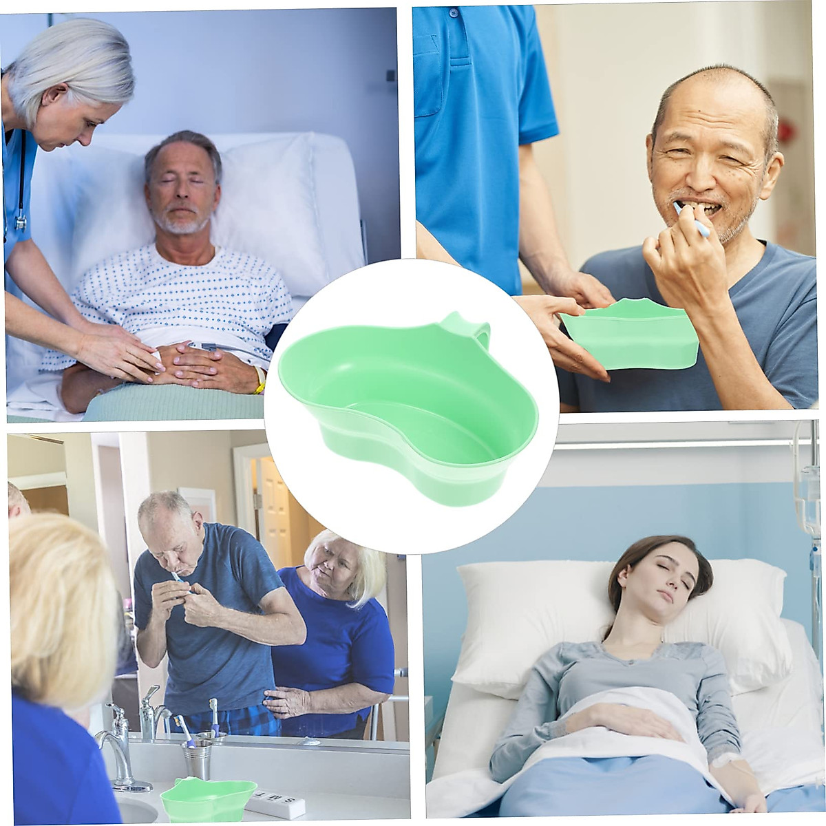 Water Organizer Nursery Drinking Tooth Cups with Brushing Basin Wash Cleaning Washing Handle Storage Elderly Light Bathing Bedridden Toothbrush Bathroom Vanity