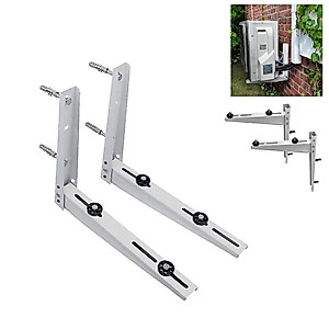 LBG Products Universal Heavy Duty Outdoor Wall Mounting Bracket for Ductless Mini Split Air Conditioner Condenser Unit,Heat Pump Systems, Support up to 350lbs( 9000-36000BTU)