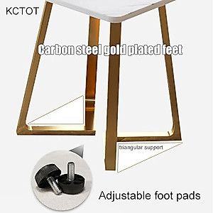 KCTOT Office Reception Round Table and Chair Set,High Density Sponge Cushion,Negotiation Table and Chair Set,Conference Room Table,Imitation Marble Wood Desktop (Color : A)