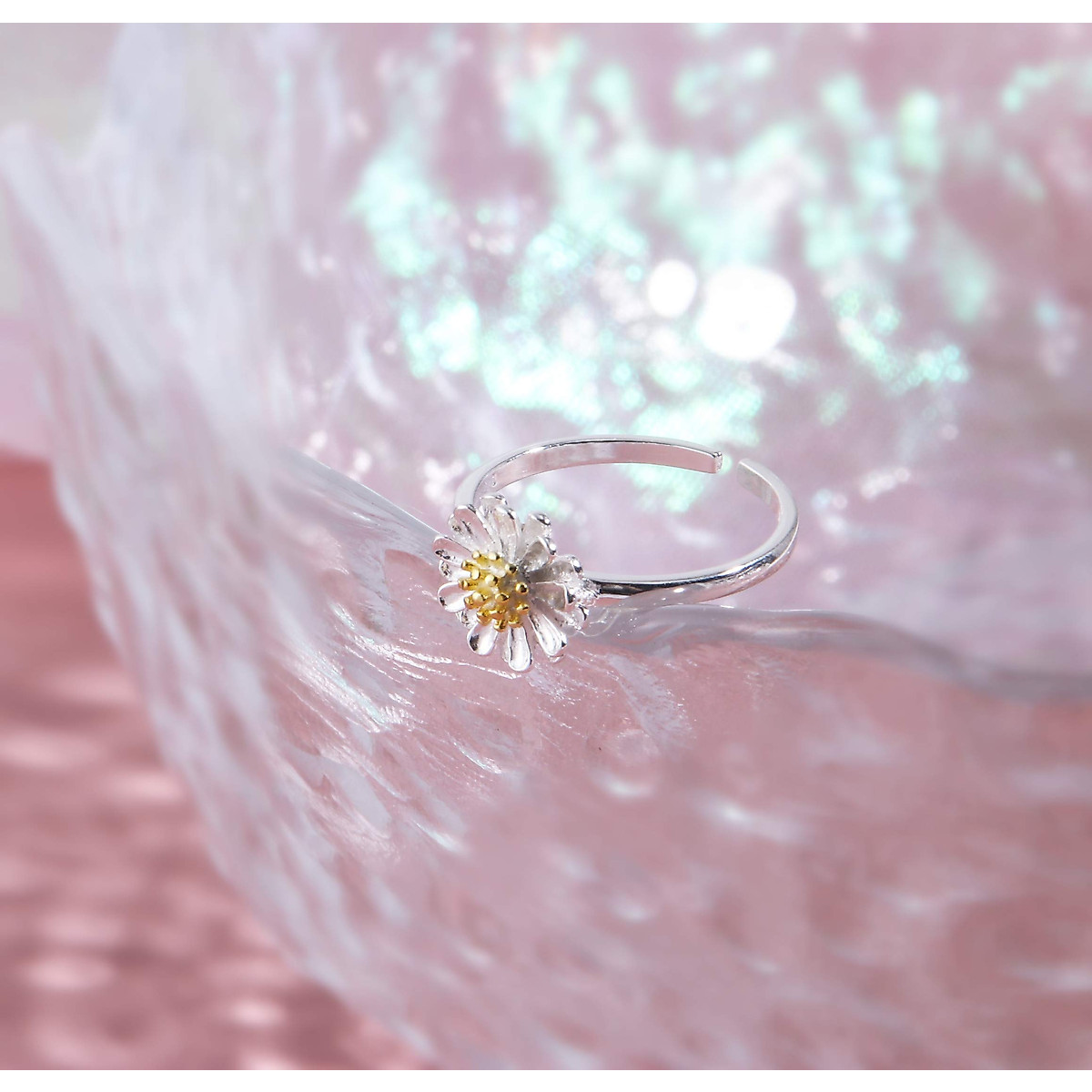 Helen de Lete Lovely Daisy Sterling Silver Open Ring