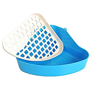 Rely2016 Small Animal Pet Triangle Potty Trainer Litter Corner Toilet Training Tray for Hamster Gerbil Bunny Chinchilla Color Random