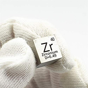 10mm Zirconium Element Cube for Element Collection 0.39" Zr Density Cube Periodic Table Collect DIYs Biz Gift