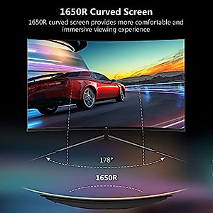 Z-Edge 24-inch Curved Gaming Monitor 180Hz Refresh Rate, 1ms MPRT, FHD 1080 Gaming Monitor, R1650 Curved, UG24 AMD Freesync Premium Display