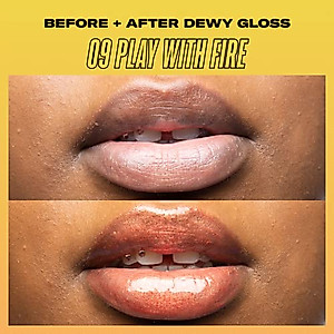Youthforia Dewy Gloss - Hydrating and Nourishing Lip Gloss, High Shine, Lip Oil - 09 Play With Fire