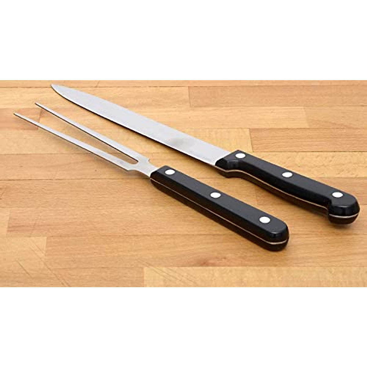 Carving Knife and Fork Set, Carving Set for Chicken Meat Turkey Carving Knife and Fork Set, BBQ Knife Set
