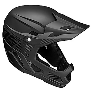 Mongoose Title Full Face Bike Helmet, Fits Head Circumferences of 55-56cm, Adult/Small, Matte Black