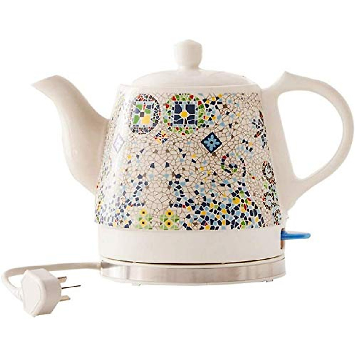 SieHam Kettles,Cordless Teapot-Retro Jug,Water Fast for Tea, Coffee,Oatmeal-Removable Base,Boil Dry Protection 1L 1200W