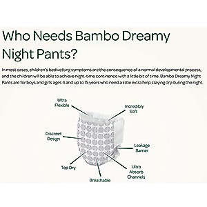 Bambo Nature Premium Dreamy Night Pants: Girls 4-7 years, 30 Count