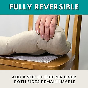 Barnett Home Decor Hayden Grey Rocking Chair Cushions - Size Standard - Latex Foam Filled Seat Pad and Back Rest Cushion - Machine Washable, Reversible, Linen Look (Gray)