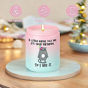GSPY Scented Candle - Birthday Gifts, Cat Birthday Gifts for Women, Men, Mom, Dad, Best Friend, Daughter, Niece, Sister, Son - 30th 40th 50th 60th 70th 80th Birthday Candle Gifts for Cat Lovers