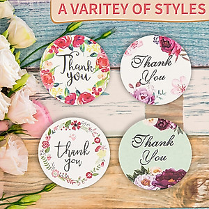 1000Pcs Thank You Stickers,Thank You for Supporting My Small Business Stickers Labels for Greeting Cards,Envelopes, Bubble Mailers and Gift Bags Packaging,1 Inch,500 Pieces Each Roll(Blue)