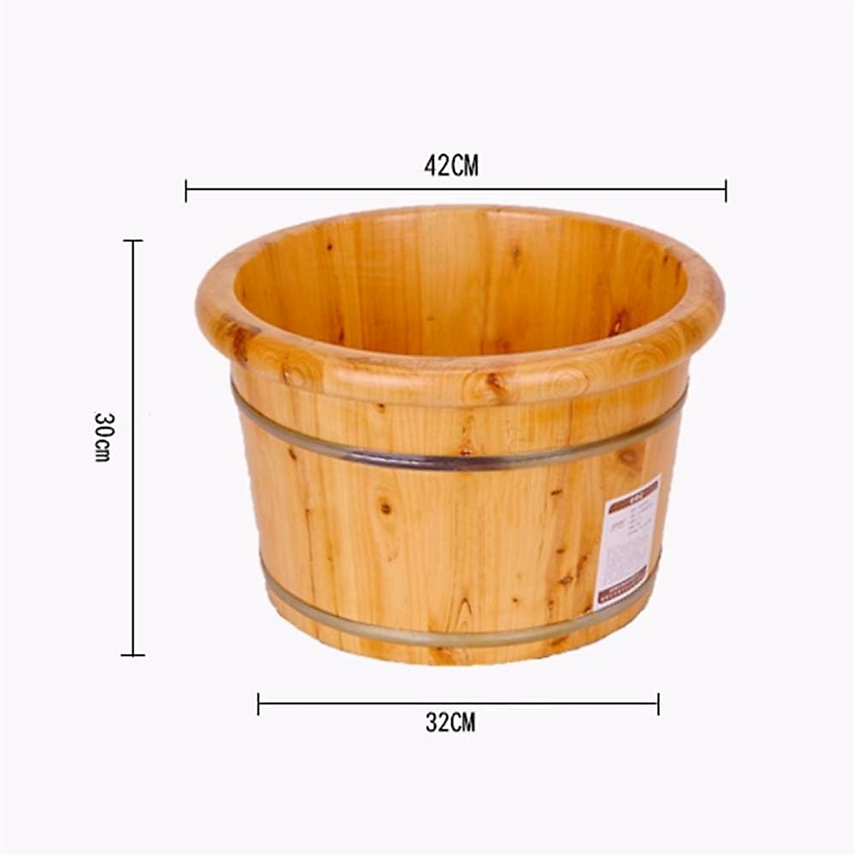 Foot Tub Wooden Foot Basin Wooden Foot Basin,Smooth And Delicate Pedicure Barrels,Hot Foot Insulation Household Foot Bath Barrel 25cm High Wooden Footbath foot Bath Wooden Bucket Foot Spa Household Wa