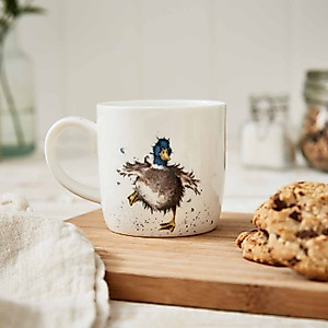Portmeirion Royal Worcester Wrendale Designs Guard Duck Mug | 14 Ounce Large Coffee Mug with Duck Design | Made from Fine Bone China | Microwave and Dishwasher Safe