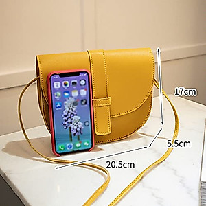 Leather Bags for Women Crossbody Purse Shoulder Bag Satchel Ladies Bag Casual Small Artificial Leather Shell Bag for Women, Black