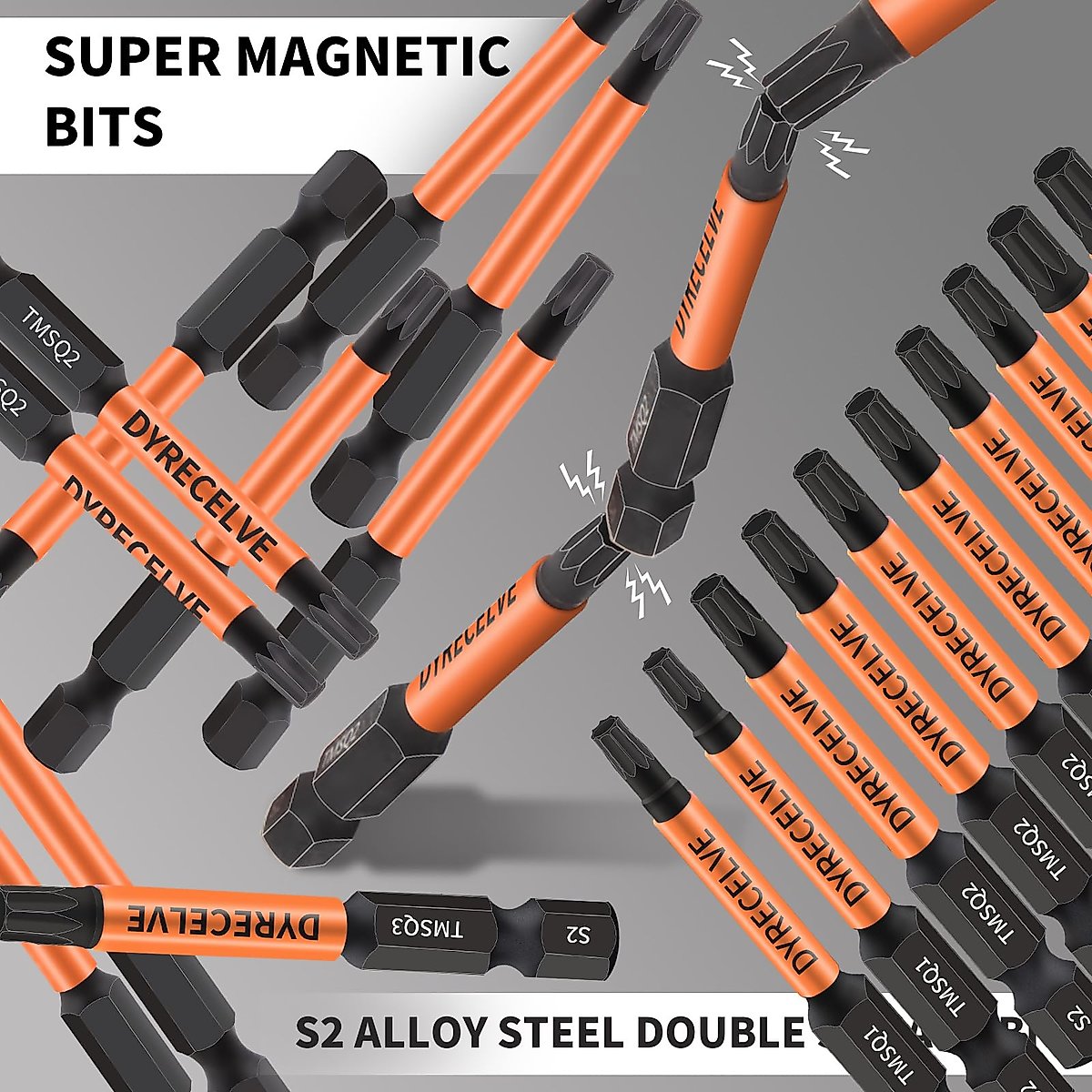 10-Pack 8 Point Star Bit - Professional 8 Point Torx Bit (Magnetic Heads & Hex Shank) - Double Square Bit Set Made of Premium S2 Alloy Steel - 8 Point Star Bit for Trailer - Sizes #1, #2 and #3
