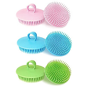 Hair Scalp Massager Shampoo Brush, 6 Pcs Scalp Brush Shower, Soft Scalp Scrubber for Dandruff, Scalp Exfoliator for Adults, Children and Pets