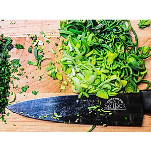 SPITJACK Chef's Knife. Home Kitchen, BBQ and Professional Chef. Stainless Steel 8 Inch Blade.