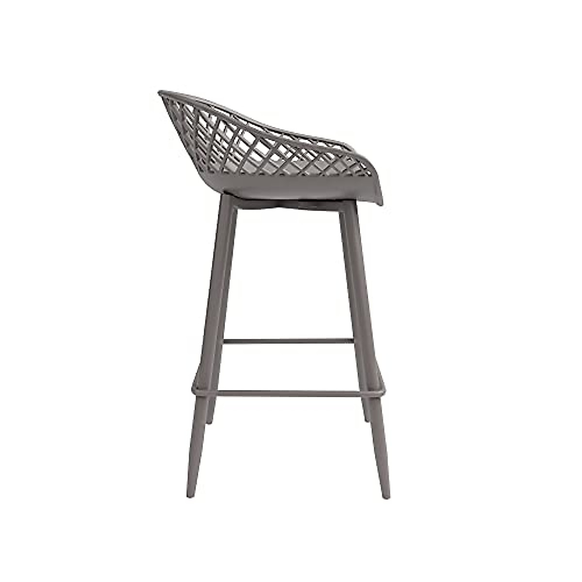 Kurv Counter Stool, Set of 2, Warm Gray, Indoor/Outdoor, Patio Stools, Bar Stools