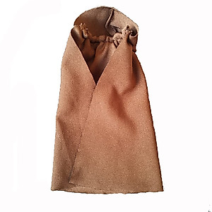 SSbeauty M 1:12 Scale Fabric Cape Cloak with Hat for 6 inch 1/12 Action Figure Clothes (Brown Cloak)