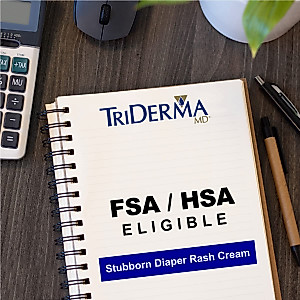 TriDerma MD Baby Stubborn Diaper Rash Relief Cream, Healing for Hard-to-Heal Diaper Rash, Treat and Prevent Diaper Rash and Seal Out Wetness, Non-Greasy Diaper Rash Ointment 4.0 Ounce