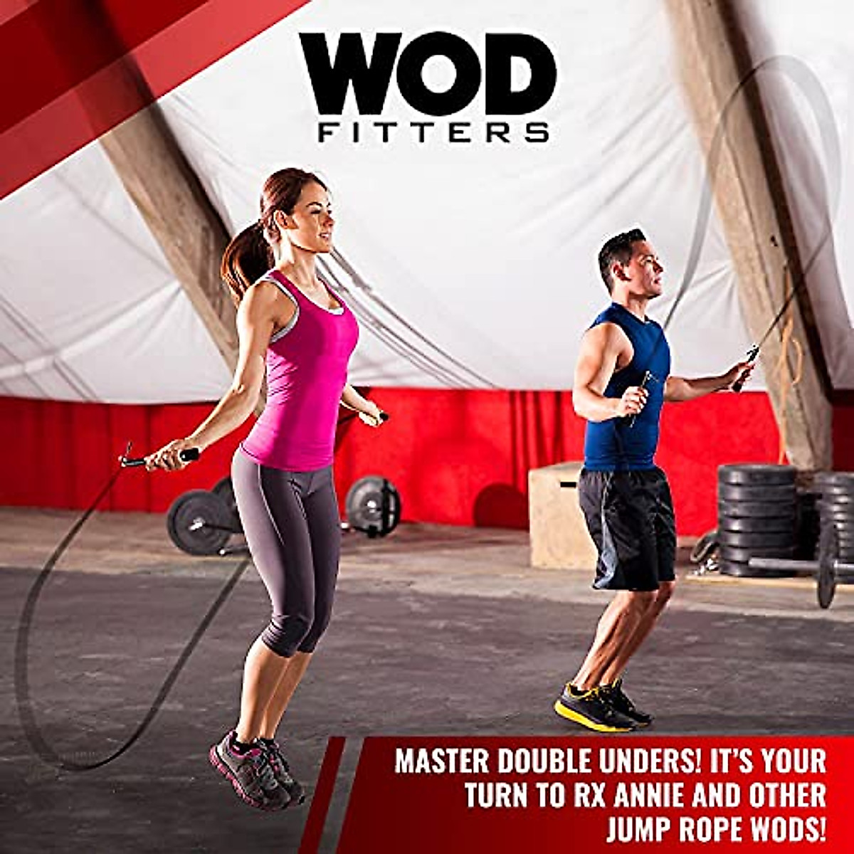 WODFitters Ultra Speed Cable Jump Rope - Adjustable Speed Rope for Double Unders