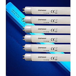 Dameiol 32050 F6T5/BL Replacement Bulbs,9''Length,6W T5 Fluorescent Light Tube,Compatible Replacement for Dyna/Trap DT2000XL,DT2000XLP and DT3012(6 Pack)