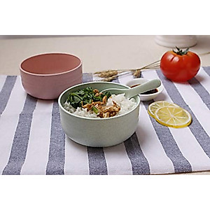 V TOWER Microwave Safe Bowls Set 13oz - 6 Wheat Straw Bowls Stylish Small Bowls Strong and Unbreakable for Dinner