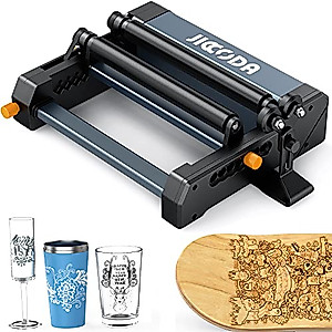 JICCODA Laser Rotary Roller for Laser Engraver,Laser Rotary Attachment Y-axis 360° Rotation for Engraving Cylindrical Objects of Different Sizes and Longer Objects.7 Position Adjustment.