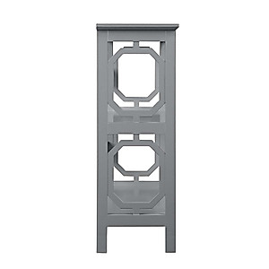 Convenience Concepts Omega 3 Tier Bookcase, Gray