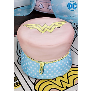 DC Comics Wonder Woman Lasso Stump Seat | Soft Chairs for Kids, Bean Bag Filler for Comfort, Superhero Design