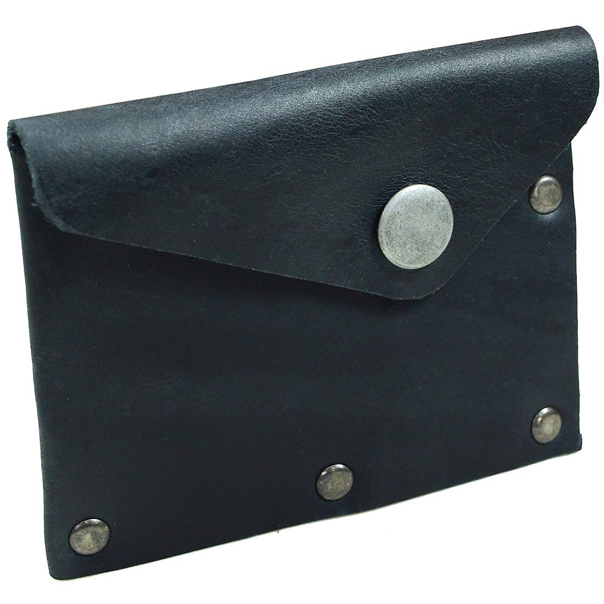 Hide & Drink, Leather Riveted Card Holder W/Snap, Cash Wallet, Travel Case Organizer, Accessories, Handmade Includes 101 Year Warranty :: Bourbon Brown