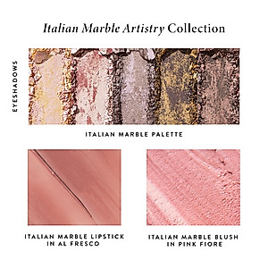 LAURA GELLER NEW YORK Italian Marble Artistry Collection | Full Face Makeup Kit Handmade in Italy | Includes Eyeshadow Palette, Cream Blush Stick and Satin Lipstick in Universal Shades