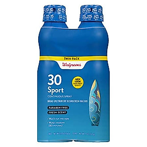 Walgreens Sport Continuous Spray Sunscreen, SPF 30, 2 ea