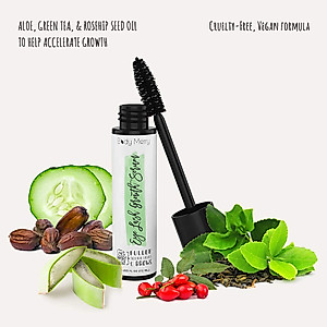 Body Merry Eye Lash Growth Serum – Boost Natural Brows and Lashes – Intense Conditioner and Volumizing Treatment with Biotin and Peptides, 0.225 fl oz