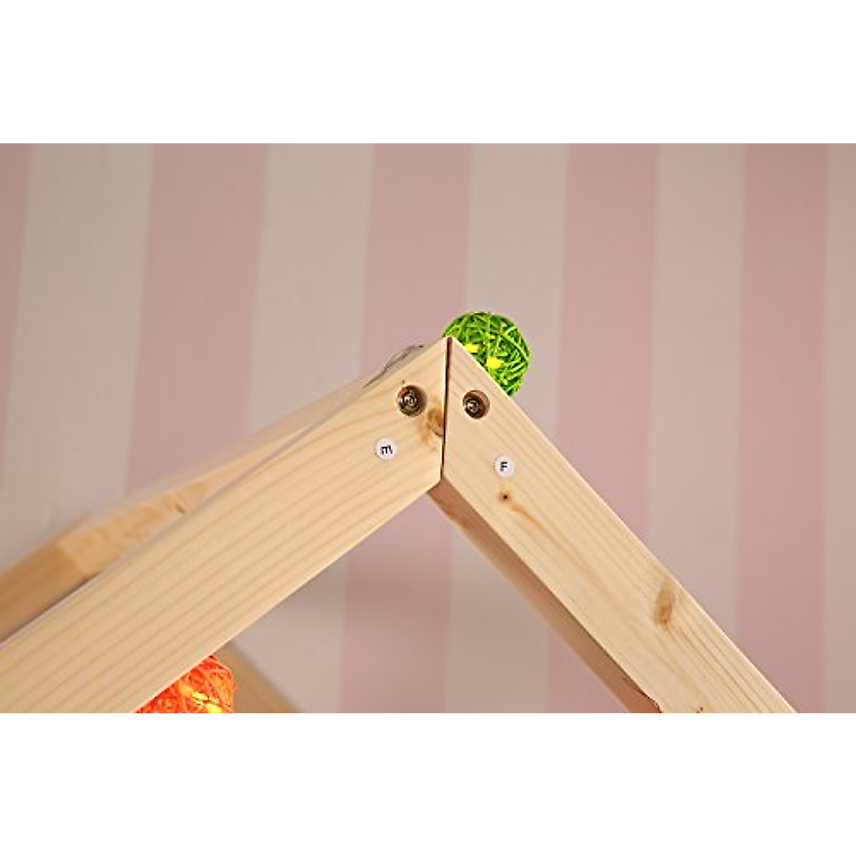 Bestmart INC Toddler Montessori Floor Bed, Twin Size House Bed Frame for Kids Floor Bed Children Bedroom Furniture, Pine Wood Non-Toxic